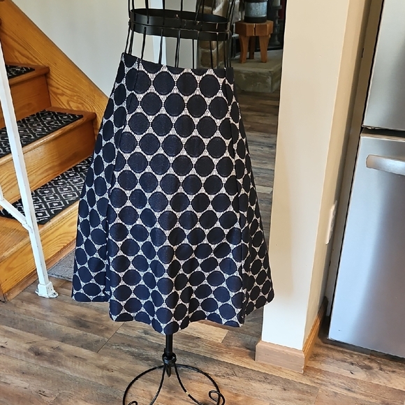 Renee C. | Skirts | Renee V Maybell Navy And White Polka Dot Skirt ...